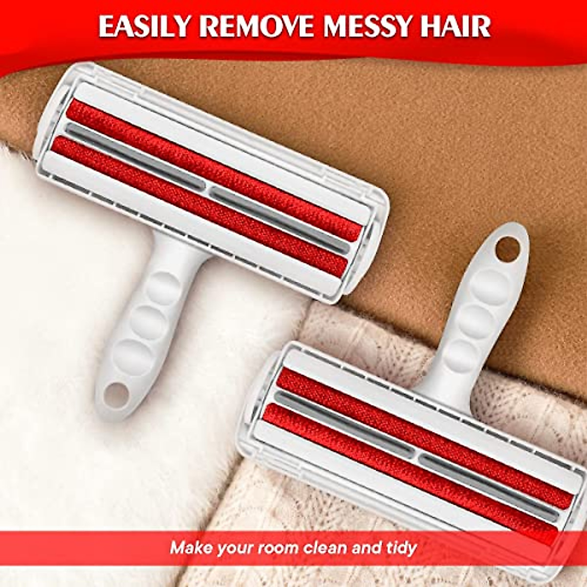 PETGAM - Pet Hair Remover, pet Hair Roller, cat and Dog Hair Remover for Sofa, Furniture, Carpet, car seat, Reusable pet Hair Roller with self-Cleaning Base, Improved Animal Skin Removal Tool