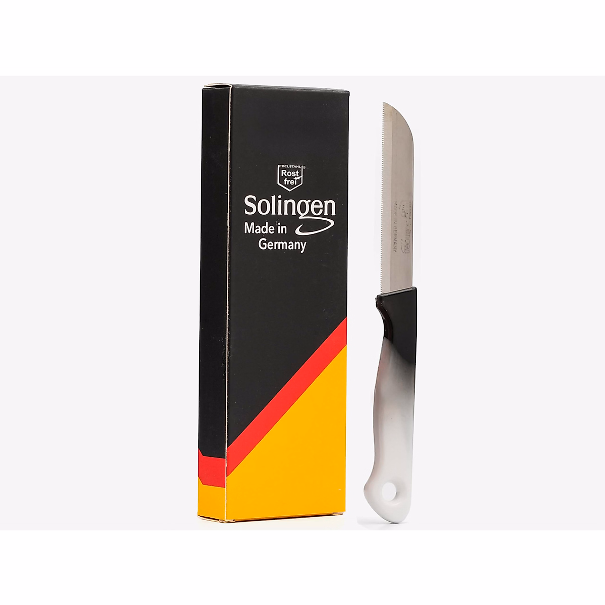 Solingen Paring Knife 12 pcs Fruit Knife Vegetable Knife Set Razor-Sharp Lightweight 3-inch Serrated Paring Knife Made in Germany (HOLE PATTERNED)