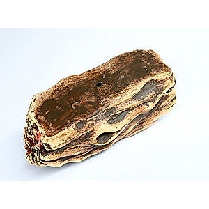 DIYOMR Pastoral Style Vintage Gardening Pots Bonsai Pot, Imitation Wood Concrete Flower Pot Succulent Cactus Bonsai Planter Pots Container, 6.8L x 3.5W x 2.4H, B