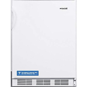 Summit Appliance FF6WBI7IF Commercially Listed Built-in Undercounter 24" Wide All-Refrigerator for General Purpose Use with Auto Defrost, Integrated Door Frame for Overlay Panels and White Cabinet