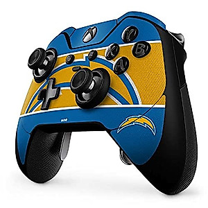 Skinit Decal Gaming Skin Compatible with Xbox One Elite Controller - Officially Licensed NFL Los Angeles Chargers Zone Block Design