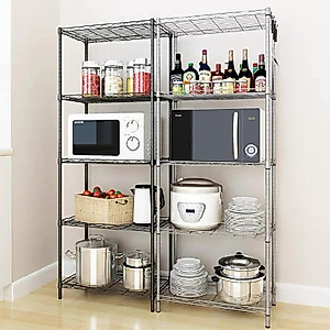 Wire Shelf Clips for 3/4" Post, WMDXF Wire Shelving Shelf Lock Clips 25 Pairs 50 Pieces, Shelving Sleeves Replacements, Black