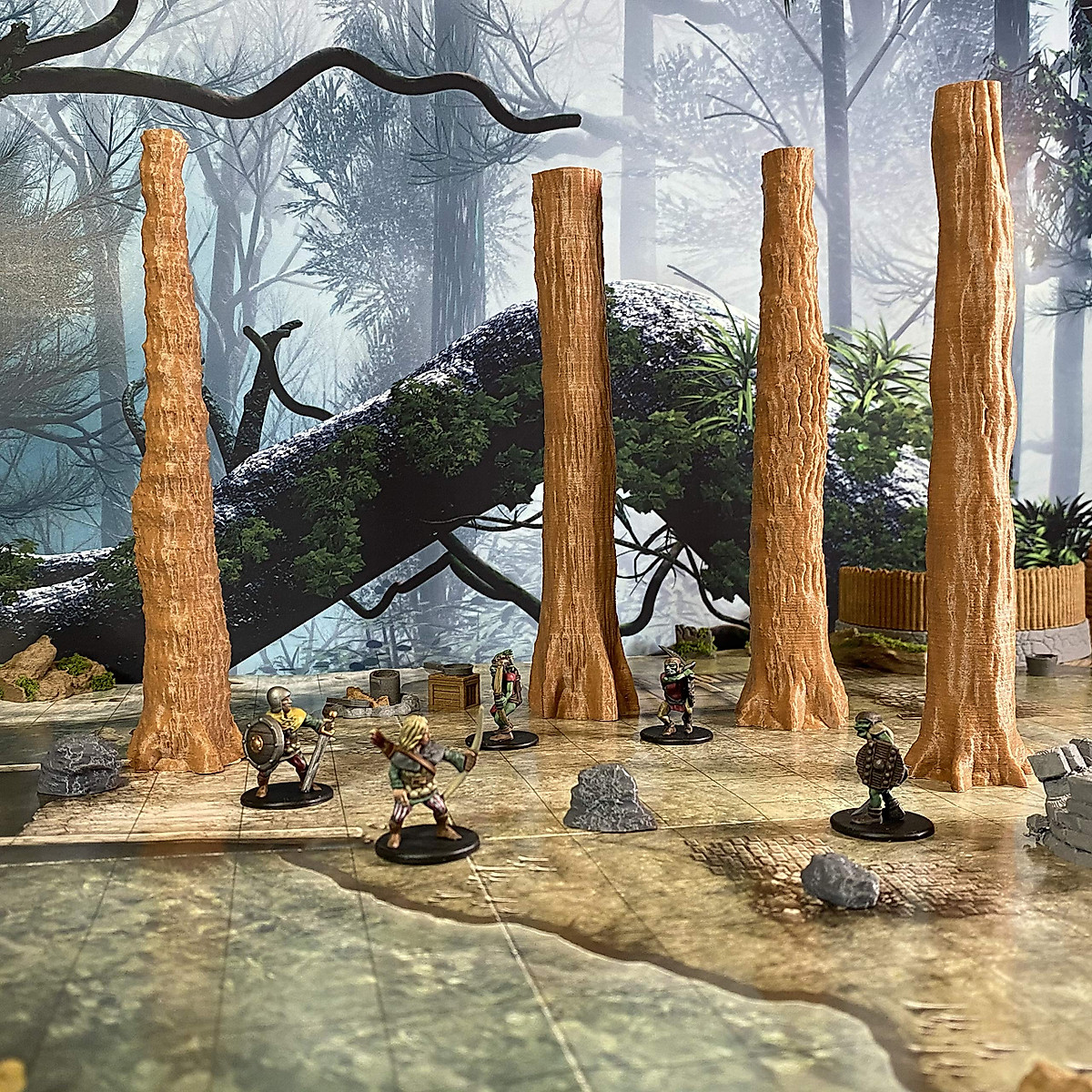 Extruded Gaming Towering Redwood Trees