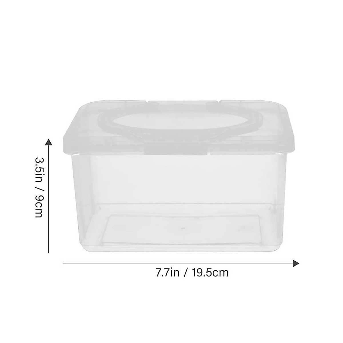Wet Wipe Dispenser Portable Baby Wipes Dispenser Clear Refillable Tissue Box On- The- Go Wipes Dispenser Baby Wipes Holder for Car Outdoor Bathroom 4Pcs