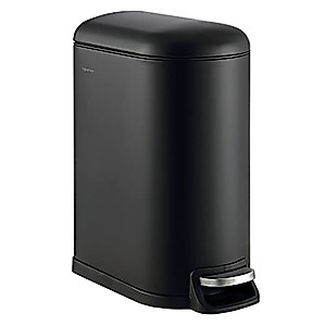 happimess HPM1010B Roland 10.6-Gallon Step-Open, Black Home, Office, Kitchen Trash Can