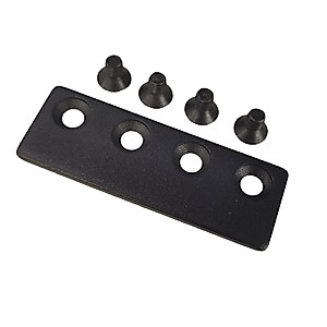 FINOSEN Sliding Barn Door Track Connector Black