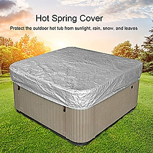 GLOGLOW Square Shaped Hot Tub Cover, Bathtub Cover, Outdoor for Garden Hot Spring