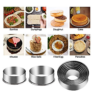 KSPOWWIN 12 Pieces Biscuit Cookie Cutter Set With Tin Box Biscuit Plain Edge Round Cutters Metal Ring Baking Molds, Stainless Steel Cookie Dough Biscuit Muffins Cutters in Graduated Sizes