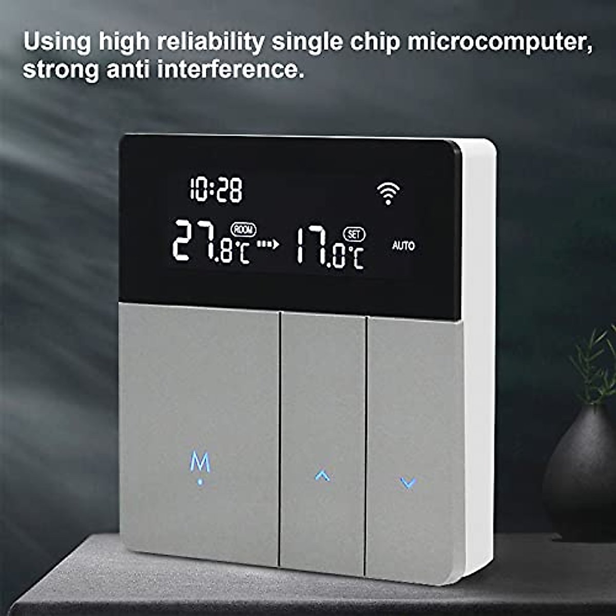 SALUTUY Intelligent Programming Control Thermostat, WiFi Intelligent Temperature Controller APP Voice Control Thermostat Remote Temperature Controller 95-230V(GA Water Heating)
