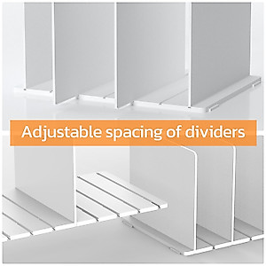 Noleja Purse Organizer for Closet,Adjustable Clear Shelf Dividers Purse Bag Divider for Closet Organizer, Plastic Handbag Organizers for Closets Purse Storage Organizer (2park, White 4 layer)