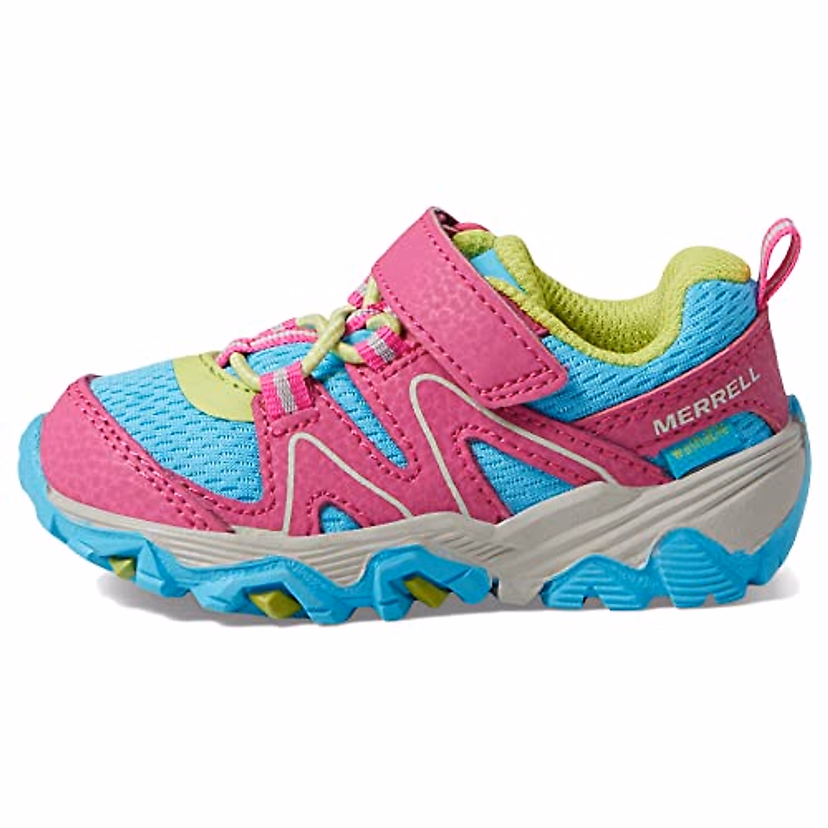 Merrell Trail Quest Jr Hiking Shoe, Berry/Lime/Turquoise, 8.5 US Unisex Little Kid