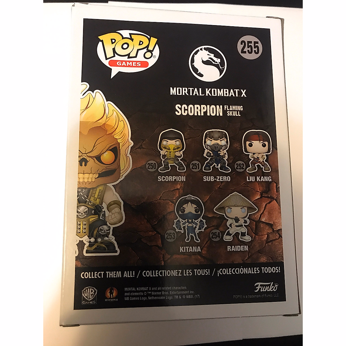 Funko Pop! Games Mortal Kombat X Scorpion #255 (Flaming Skull)