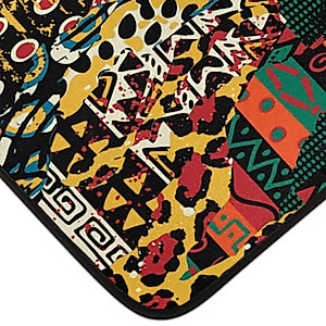 Tavisto African Animal Print Area Rug 4x6 Machine Washable Rug Ultra Soft Foldable Area Rugs with Non-Slip Backing for Office Living Room Bedroom