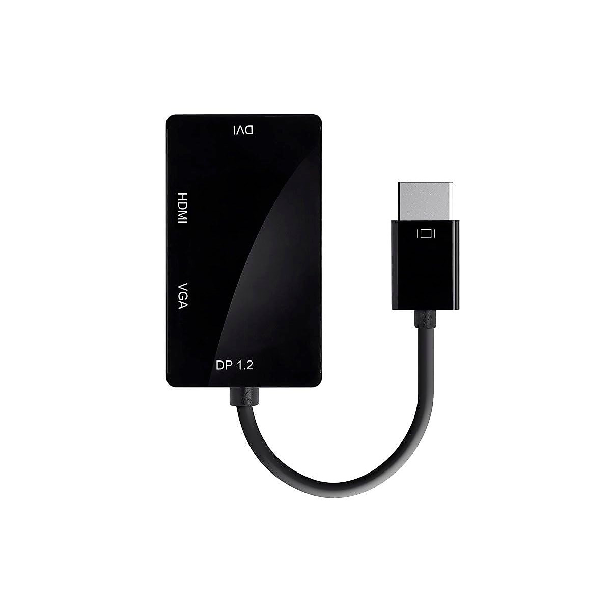 Monoprice DisplayPort 1.2a to 4K HDMI, Dual Link DVI, and VGA - Passive Adapter, Up to 4K Resolutions, Black