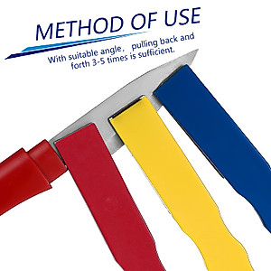 6 Pcs Diamond Sharpening Hones Sets Color Coded Diamond Sharpening Hone Sharpening Stones Diamond Sharpener Set Diamond Paddles Sharpening Tools Flat Hand File Knife Sharpener for Hunting, Outdoor