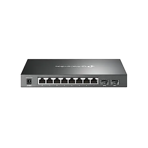 TP-Link TL-SG2210P V3 Jetstream 8-Port Gigabit Smart PoE+ Switch with 2 SFP Slots (Supports 8 Gigabit PoE Ports, 58W Budget, Fanless)
