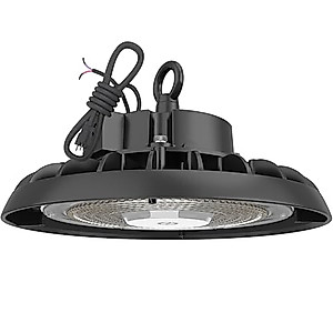 LEDMyplace UFO LED High Bay Light 100W/120W/150W Wattage Adjustable 23300LM, 5700K, 0-10V Dimmable, 120-277V, UL DLC Listed IP65 Rated Commercial Led Bay Lights for Warehouse Factory Shop Garage Gym