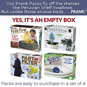 Prank Pack Prank Gift Box Bundle Set 1, 4 Unique Gift Boxes, Wrap Your Real Present in a Funny Authentic Prank-O Gag Present Box, Medium-Sized Novelty Gifting Box for Pranksters