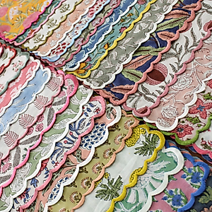 Ridhi Cloth Napkins 100% Pure Cotton Farmhouse Wedding Dinner Napkins for Halloween, Thanksgiving, Holiday Daily Wedding uses Napkins (6-20"x20" Dinner Napkin, Mix Random)