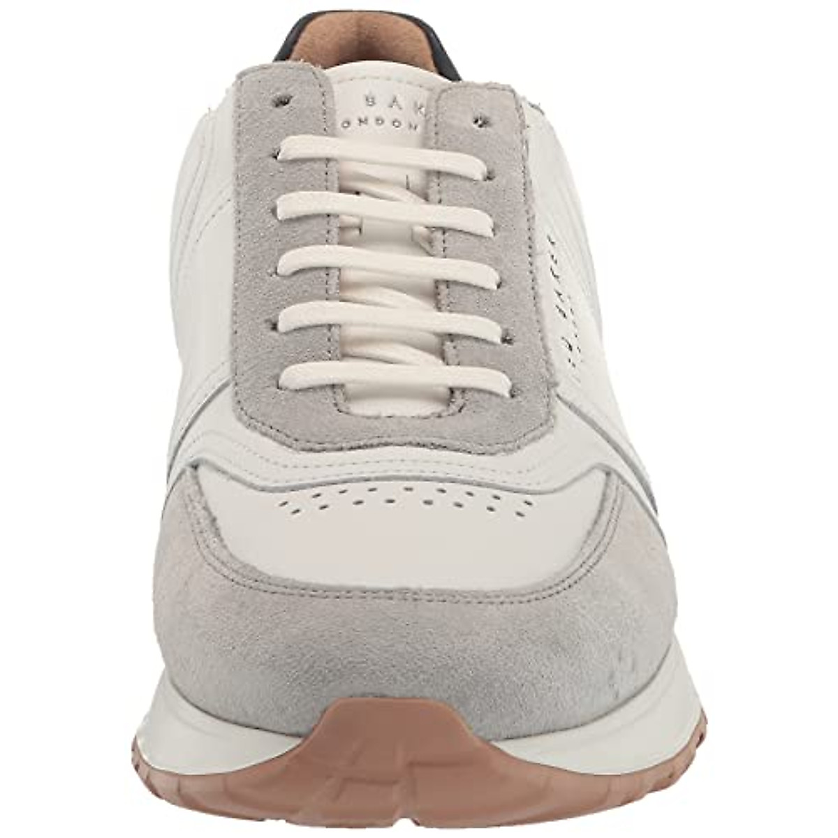 Ted Baker Men's FRAYNEY Leather and Suede Sneaker, Navy, 10