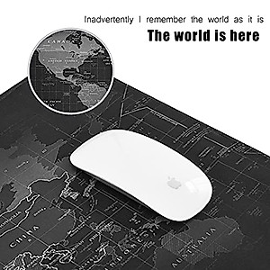 VIPAMZ Extended XXXL Gaming Mouse Pad - 35.4"x15.7"x0.12" Dimension - Portable with Extended XXL Size - Non-Slip Rubber Base - Special Treated Textured Weave with Precision Control (worldmap)