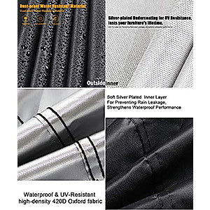 Aidetech Deck Box Cover Fit for Keter Westwood 150 Gallon Resin Large Deck Box, Patio Furniture Cushion Storage Box Cover Waterproof Dustproof for Outdoor Storage Box, 63 x 30 x 25 inch