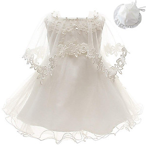 3Pcs Set Baby Girl Dress Christening Baptism Gowns Formal Dress