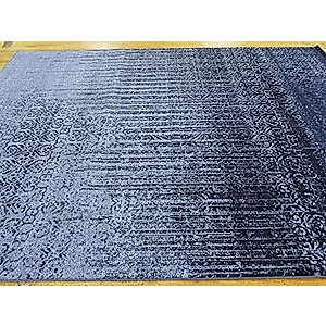 Unique Loom Del Mar Collection Area Rug-Transitional Inspired with Modern Contemporary Design, Rectangular 9' 0" x 12' 2", Blue/Navy Blue