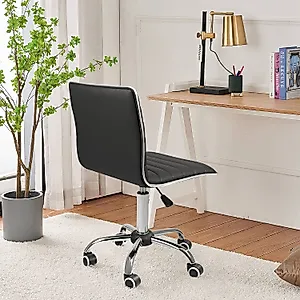 JUMMICO Office Chair Mid Back Task Chair Adjustable Home Computer Executive Desk Chair with 360° Swivel (Black)