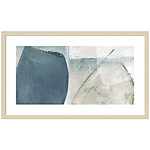 Amanti Art Varied Blue by Emma Peal Wood Framed Wall Art Print (33 in. W x 20 in. H), Svelte Natural Frame