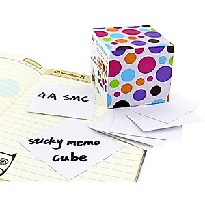 4A Sticky Memo Cube,2 1/2 Inches,Bubble Patterned Printed On The Four Sides,Self-Stick Notes Cube,About 500 Sheets/Cube,1 Cube/Pack,4A SMC 434