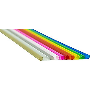 Made in USA Pack of 250 Jumbo Purple (10" X 0.28") Individually Wrapped Plastic Smoothie Drinking Straws (Non-toxic, BPA-free)