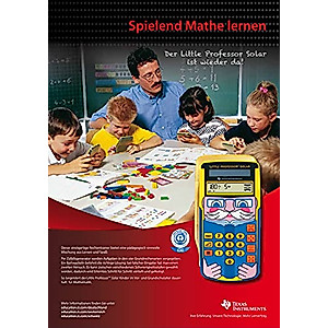 Texas TI-Little Professor Solar LPROF/PWB/11E1 TI-Little Professor Education Calculator Yellow