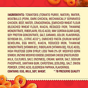 Chef Boyardee Mini Spaghetti Rings and Meatballs, Microwave Food, 7.5 OZ Microwaveable Bowl (12 Bowls)