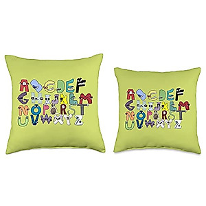 Villain Alphabet Lore Letter for Kids Merchandise Villain Letter ABC Costume Boys Matching Evil Alphabet Lore Throw Pillow, 16x16, Multicolor