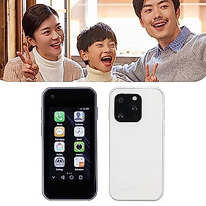 Rosvola Small 3G Smartphone, Quad Core 2.5 Inch Cellphone for Kids for Everyday Life (Pearl White)