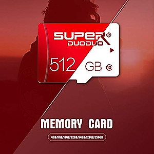 512GB Micro SD Card with SD Card Adapter High Speed TF Card/Micro SD Memory Cards 512GB for Smartphone,Computer,Tachograph,Tablet,Camera