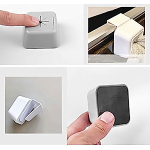 Punch-Free Towel Rack Magnetic Storage Plug Kitchen Towel Storage Rack Bathroom Towel Plug Rack (Storage Rack Grey-B)