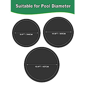 Round Pool Cover 8 FT, Pool Covers for Above Ground Pools, Durable Solar Pool Cover, Cold and UV Resistant Pool Winterizing Kit, Includes Winch and Cable for Easy Installation