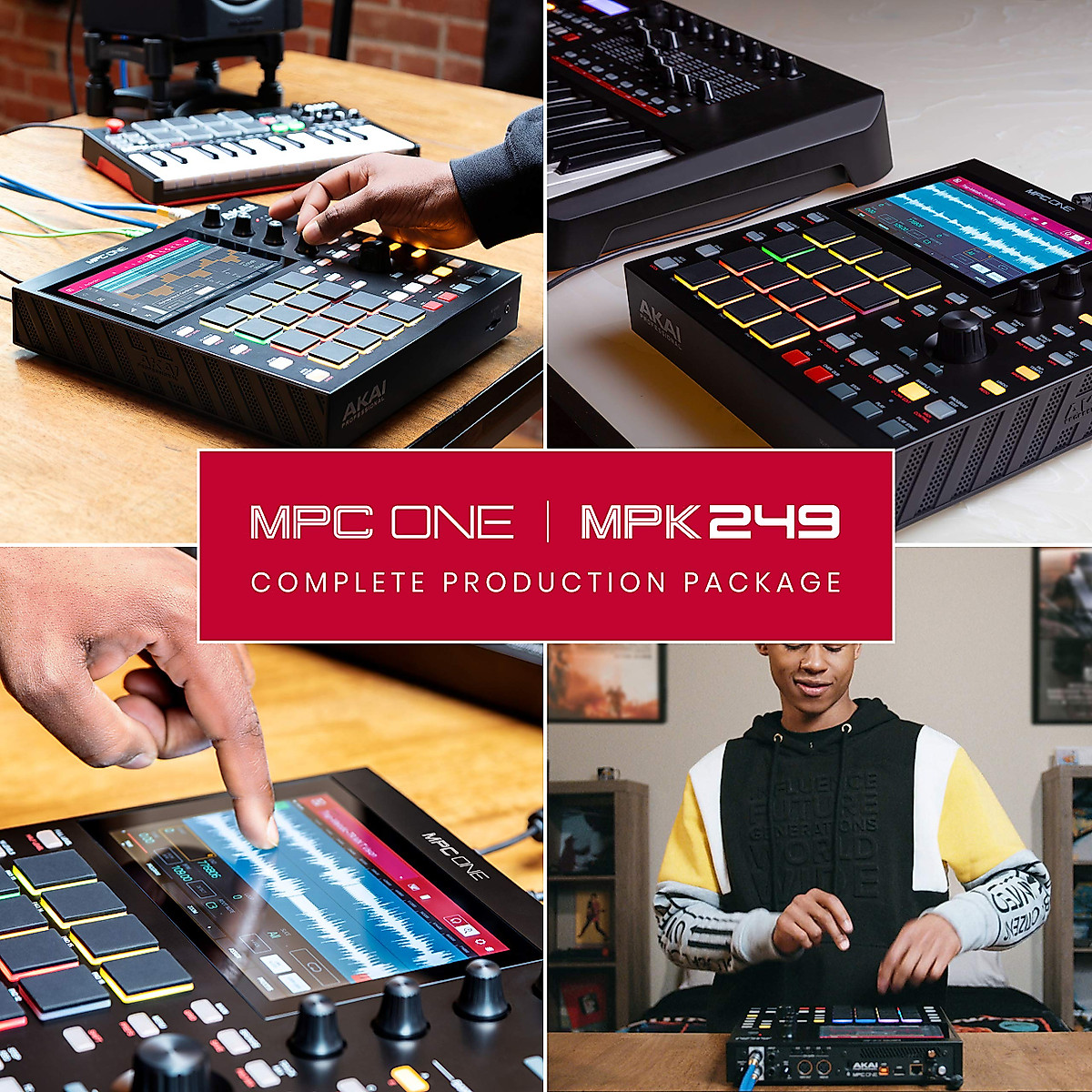 Akai Professional Beat Maker Bundle – MPC One Drum Machine/Sampler and MPK249 MIDI Keyboard Controller