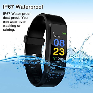 Smart Watch, Activity Trackers Health Exercise Watch Heart Rate Blood Pressure Monitor, Waterproof Fitness Tracker Band with Step Counter, Calorie Counter, Pedometer Watch for Kids Women Men(red)