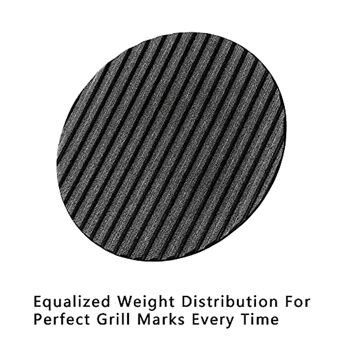 Swanna 8.66-Inch Round Cast Iron Grill Bacon Press With Wood Handle,Meat Presser,Iron Barbecue, BBQ Press,Grill Accessories, Make Griddle Steak Burger Bacon (a)