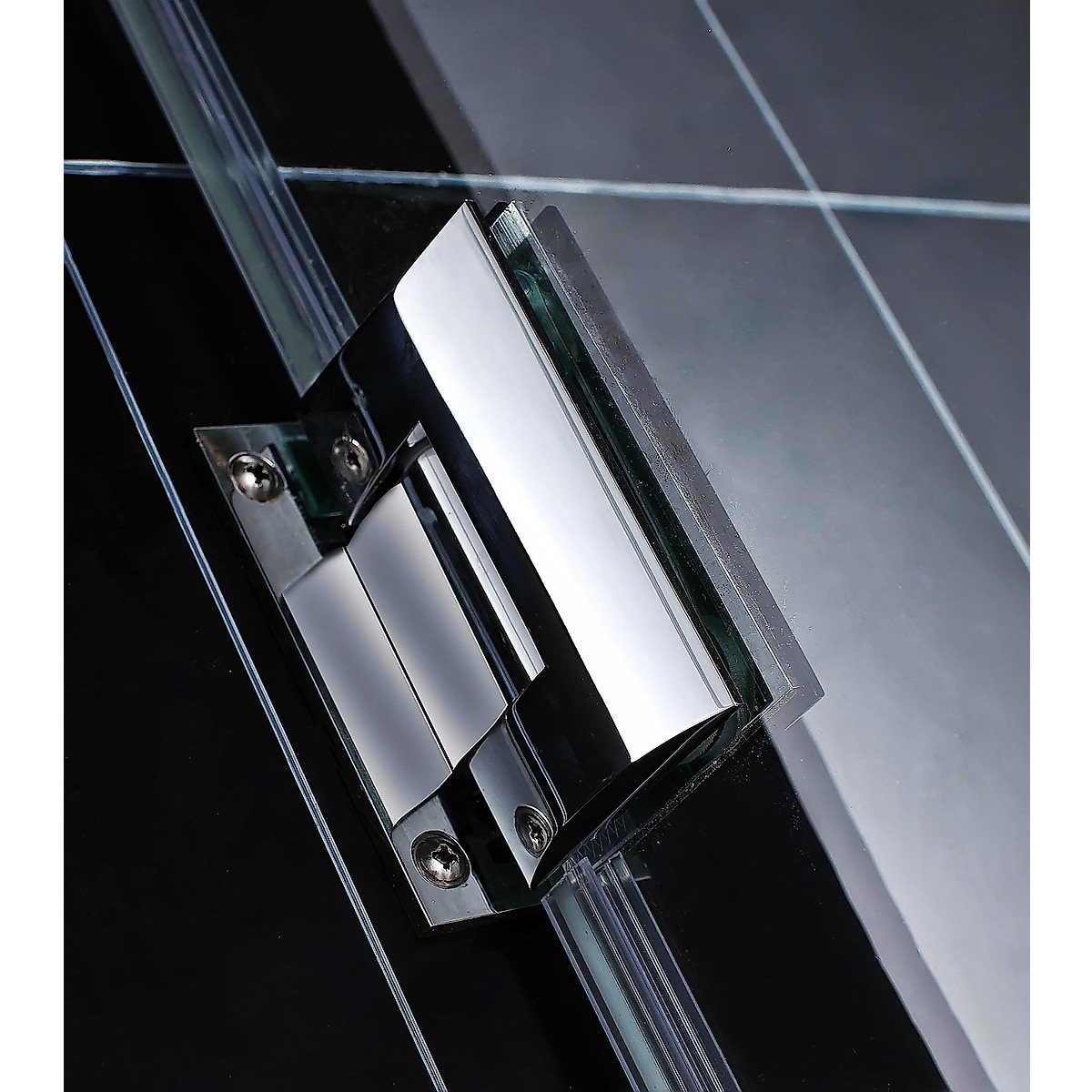 DreamLine Unidoor Plus 45 1/2 - 46 in. W x 72 in. H Frameless Hinged Shower Door in Chrome, SHDR-244557210-01