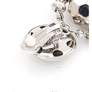 Bohemian Tassel Chandelier Dangle Earring For Women Clip On Earrings Long Drop Statement Earrings (silver)