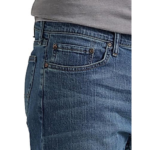Wrangler Authentics Men's Regular Fit Comfort Flex Waist Jean, Blue Ocean, 34W x 32L