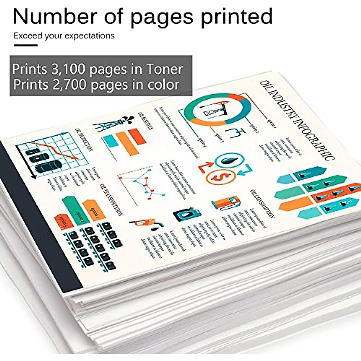 ALUMUINK Compatible TN225 Toner Cartridges High Yield Replacement for Brother TN225BK, TN225C, TN225M, TN225Y Black, Cyan, Magenta and Yellow Toner Cartridge (4-Pack)