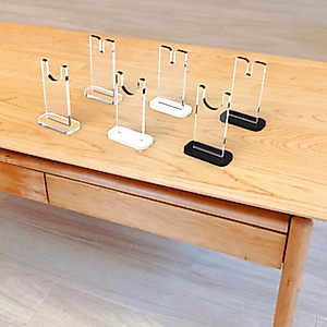 LITAITAI 4Pcs Knife Display Stand ,Acrylic Knife Holder Collector ,Knives Extendable blade holder, Single Knife Holder for Home Decor (clear bottom)