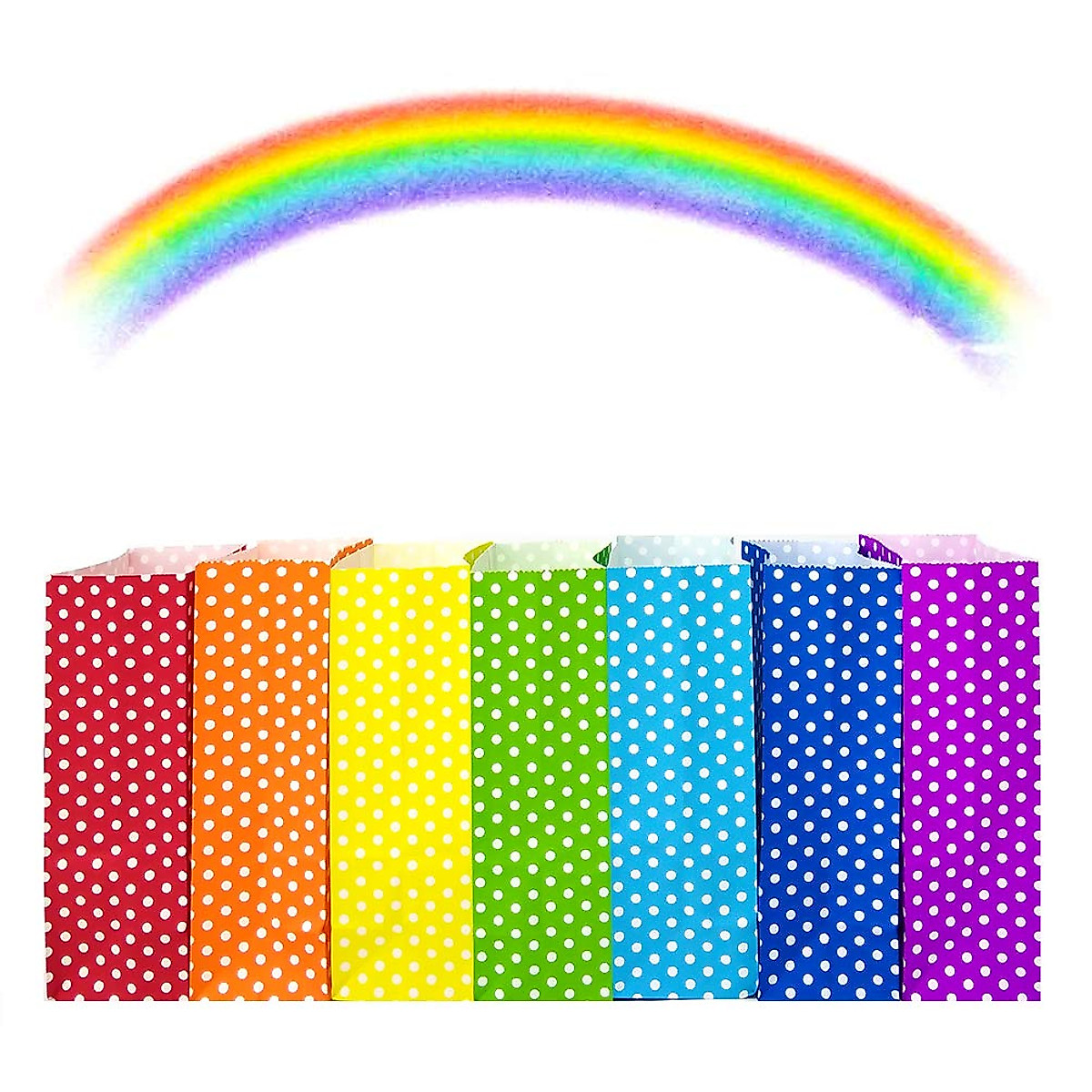 ADIDO EVA Red Striped Paper Bags Mini Party Goody Bags for Kids Birthday Party Supplies (50 CT 3.5×2.3×7 in)