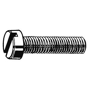 M1.6-0.35 x 5 mm. Cheese Head Slotted Machine Screw, 25 pk.