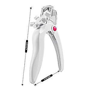 MelodySusie Nail Clippers for Acrylic Nails, White Adjustable Stainless Steel Acrylic Nail Clippers, Professional Rotary Nail Cutter for False Nail Tips, Manicure Nail Salon Tool